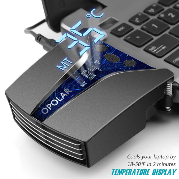 Laptop Fan Cooler with Temperature Display | Rapid Cooling – Rocksteady ...